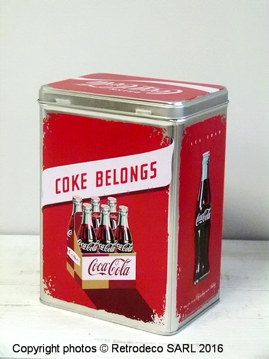 Boîte Coca-Cola Coke Belongs MM déco vintage Nostalgic Art | Retrodeco.fr