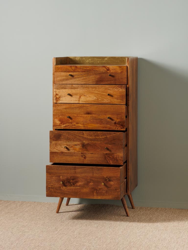 Commode haute bordure laiton Niccolo | Retrodeco