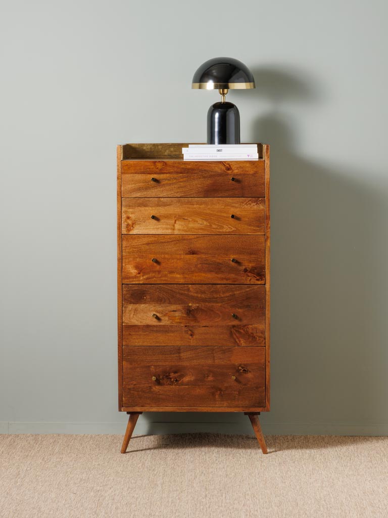 Commode haute bordure laiton Niccolo | Retrodeco