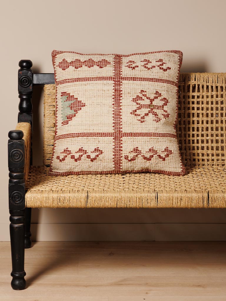 Coussin recto verso Imazi Laine Chehoma | Retrodeco.fr