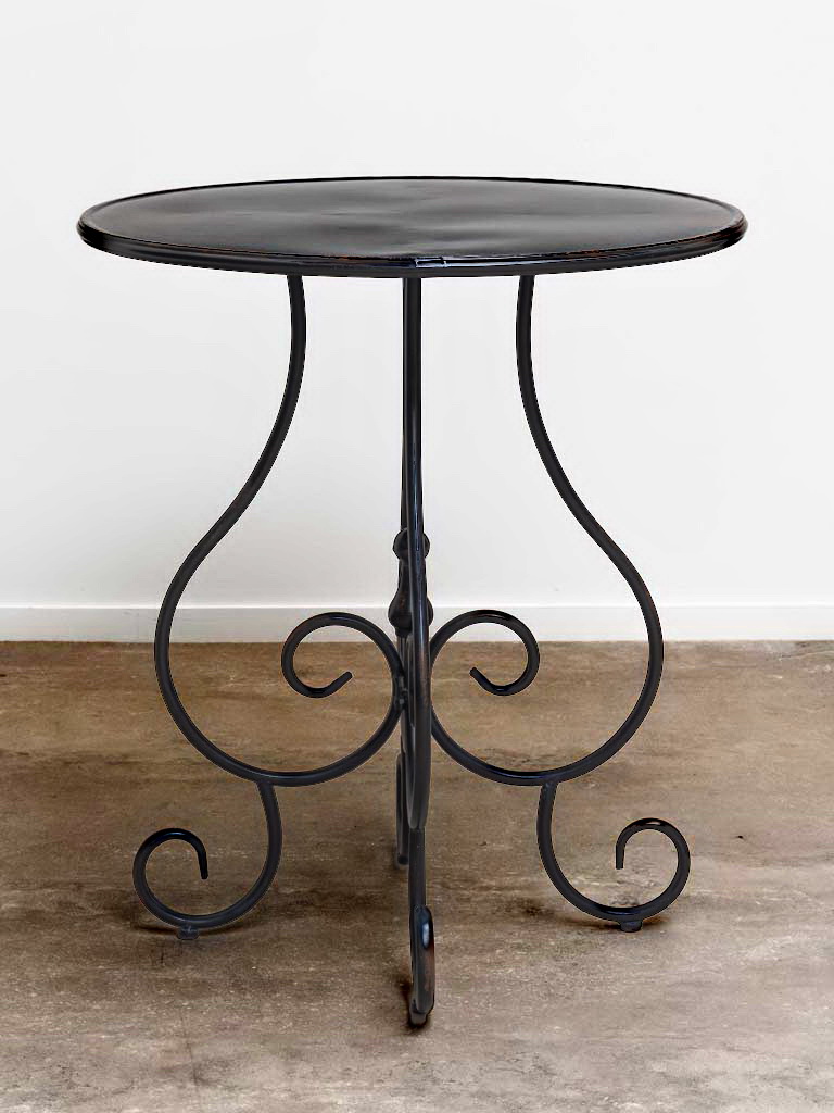 Guéridon métal noir Lison déco brocante Chehoma | Retrodeco