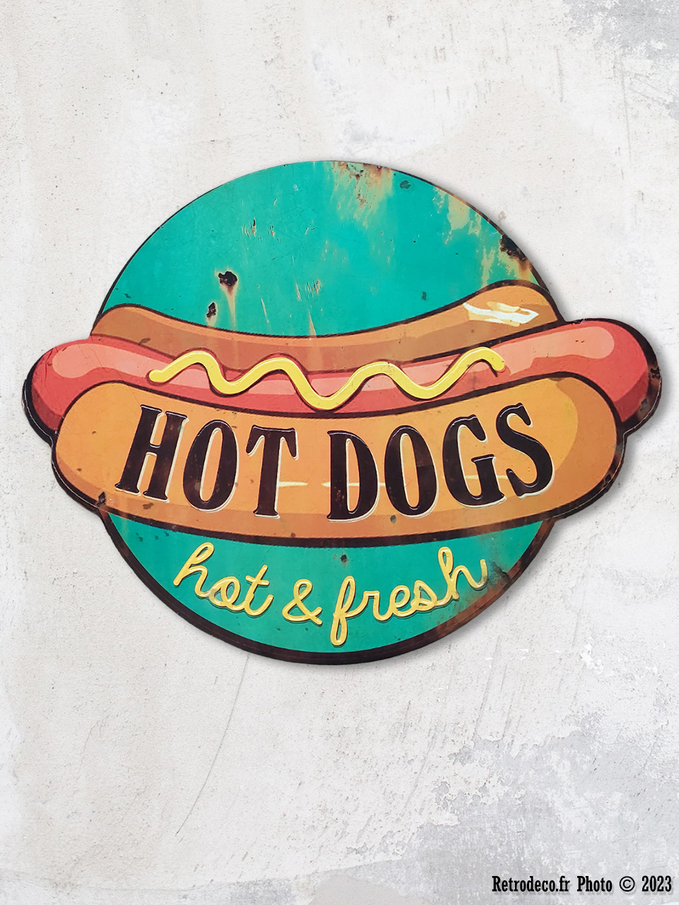 Plaque décorative Hot dogs déco vintage | Retrodeco.fr