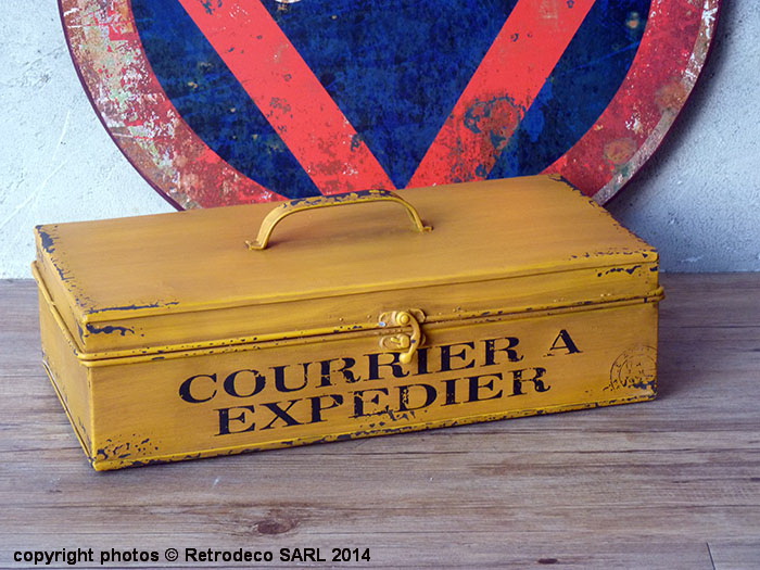 Boîte Courrier à Expédier déco atelier | Retrodeco.fr