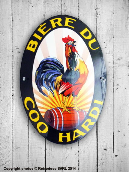 Plaque émaillée ovale Le Coq Hardi Déco Bistrot Email Réplica ...