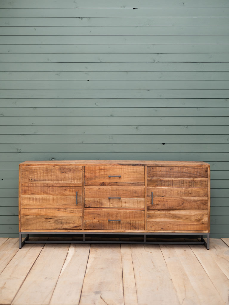 Buffet Rovery 2 portes 3 tiroirs déco atelier Chehoma | Retrodeco.fr