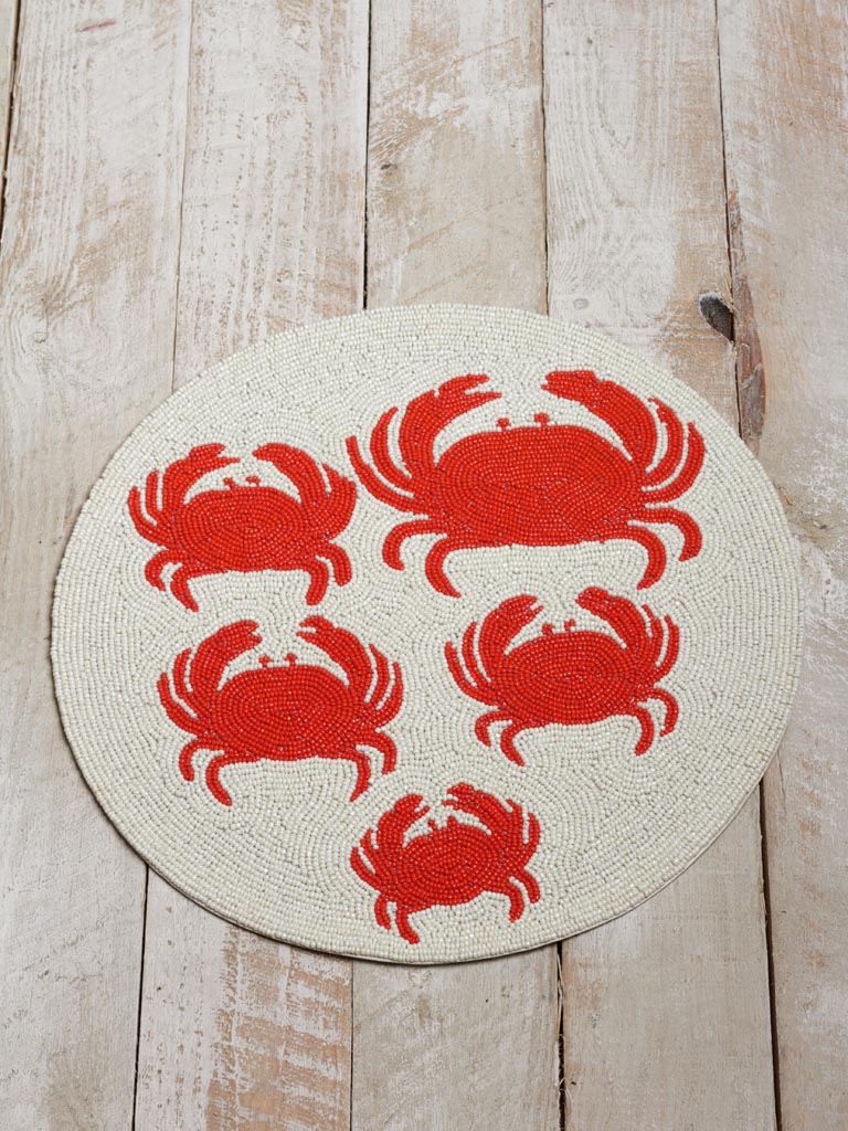 Set de table perles Poissons déco bord de mer Chehoma | Retrodeco.fr