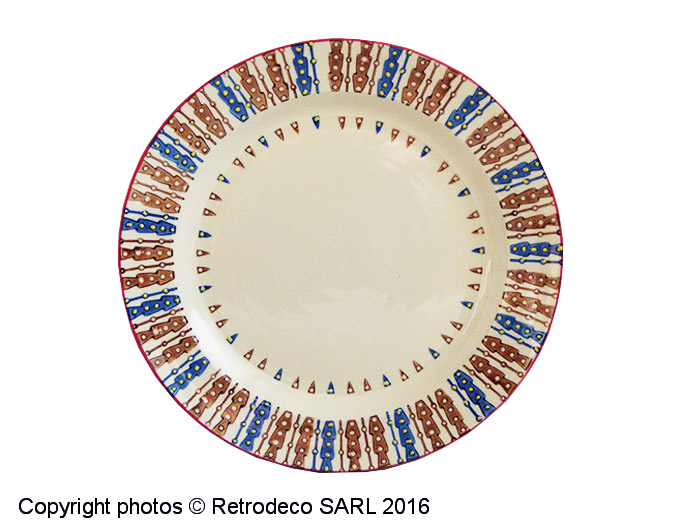 Assiette plate Paragon réf.2 déco ethnique Chehoma | Retrodeco.fr