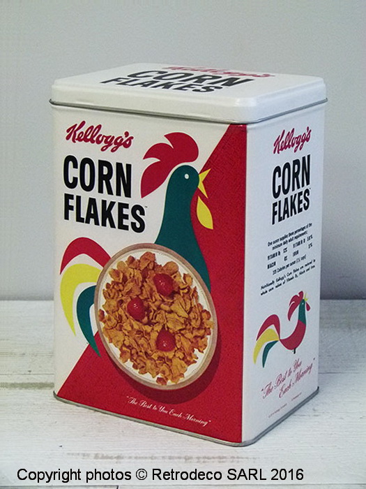Boîte Corn Flakes Kellogg's MM déco vintage Nostalgic Art | Retrodeco.fr