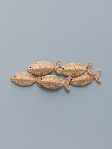 Petit banc de poisson en jonc de mer | Retrodeco.fr